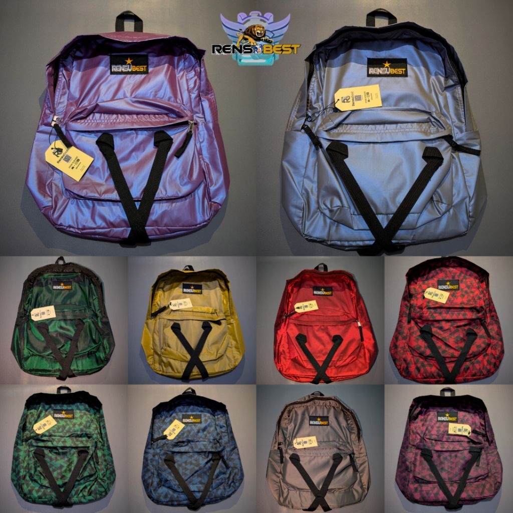 Jual Rensu Tas Ransel Bunglon/Parasut Casual Warna Backpack Sekolah ...
