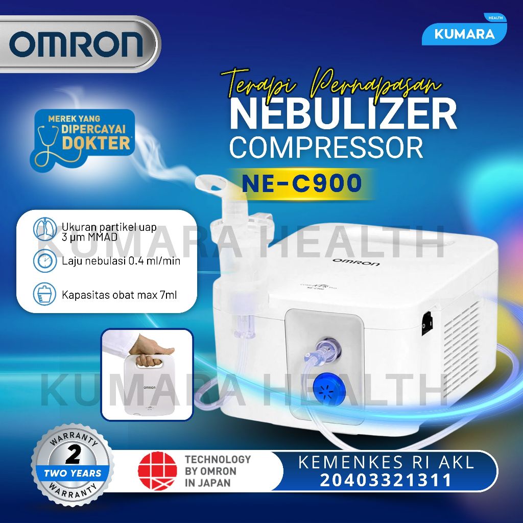 Jual OMRON - Nebulizer Compressor NE-C900 / Terapi Uap Pernafasan Rumah ...