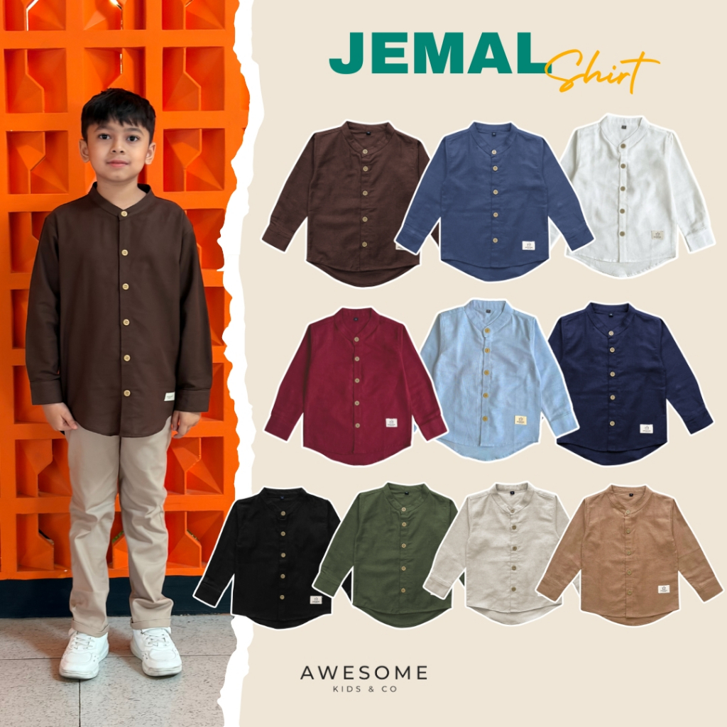 Jual AWESOMEKIDS 12-16th JEMAL SHIRT Kemeja Panjang Atasan Kemko Lengan ...