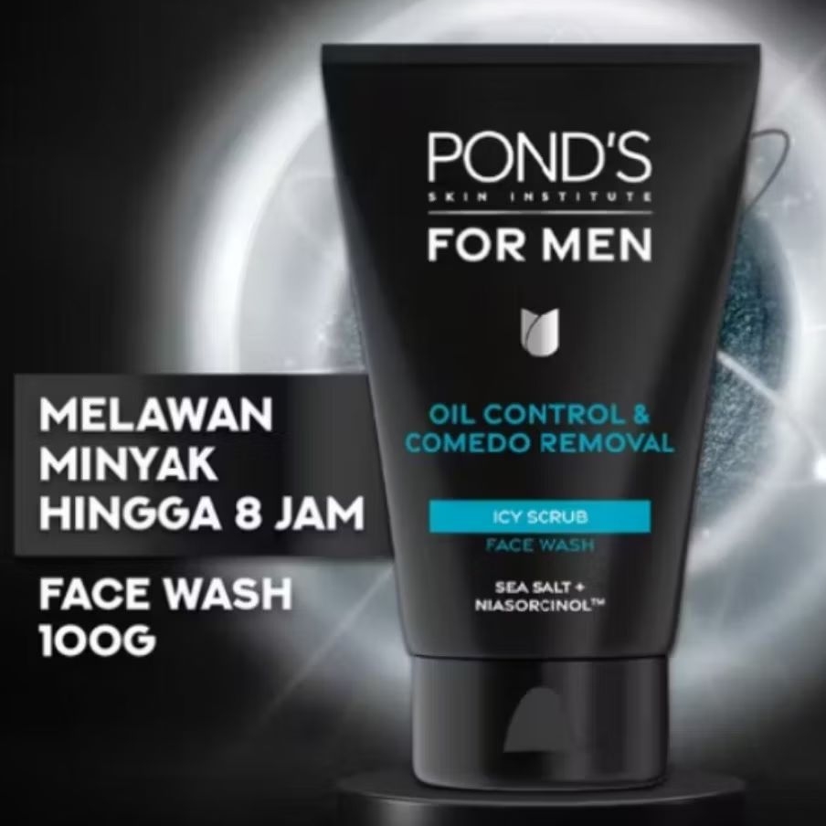 Jual Ponds Men Oil Control & Comedo Removal Face Wash 100gr | Shopee ...