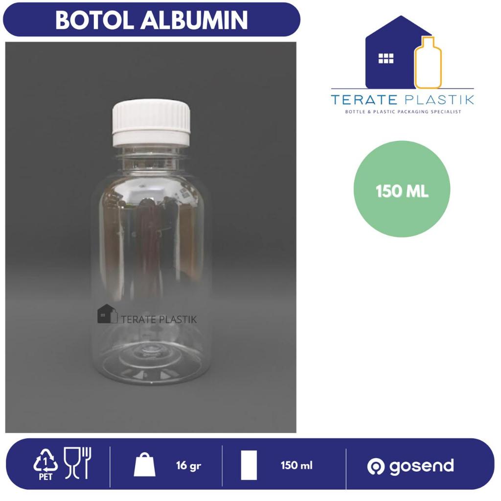 Jual Botol PET Albumin 150 ml | Botol Minuman Foodgrade | Botol Mini ...