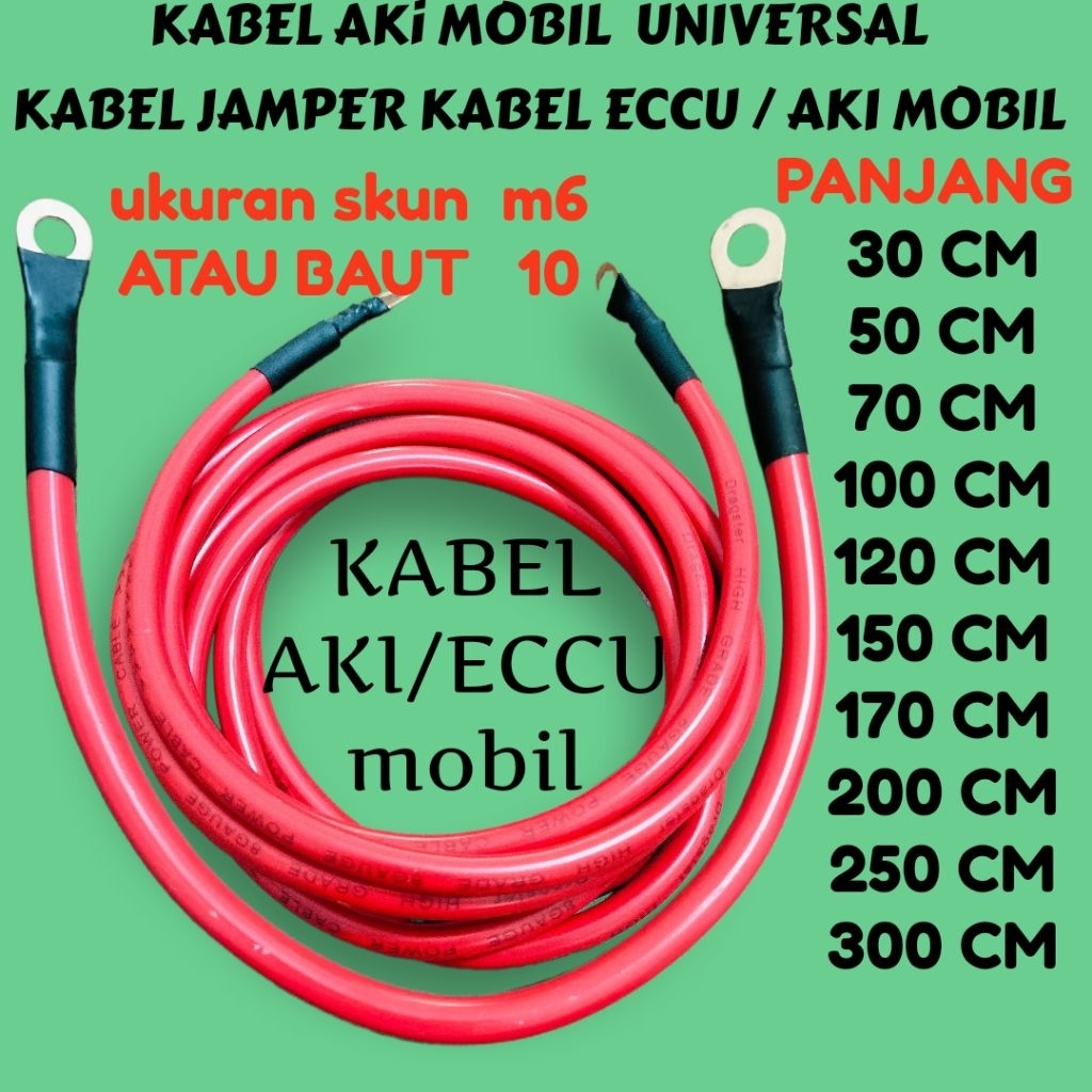 Jual KABEL AKI MOBIL.KABEL ECCU MOBIL 12VOL &24VOL KABEL MASA/GROUNDING ...
