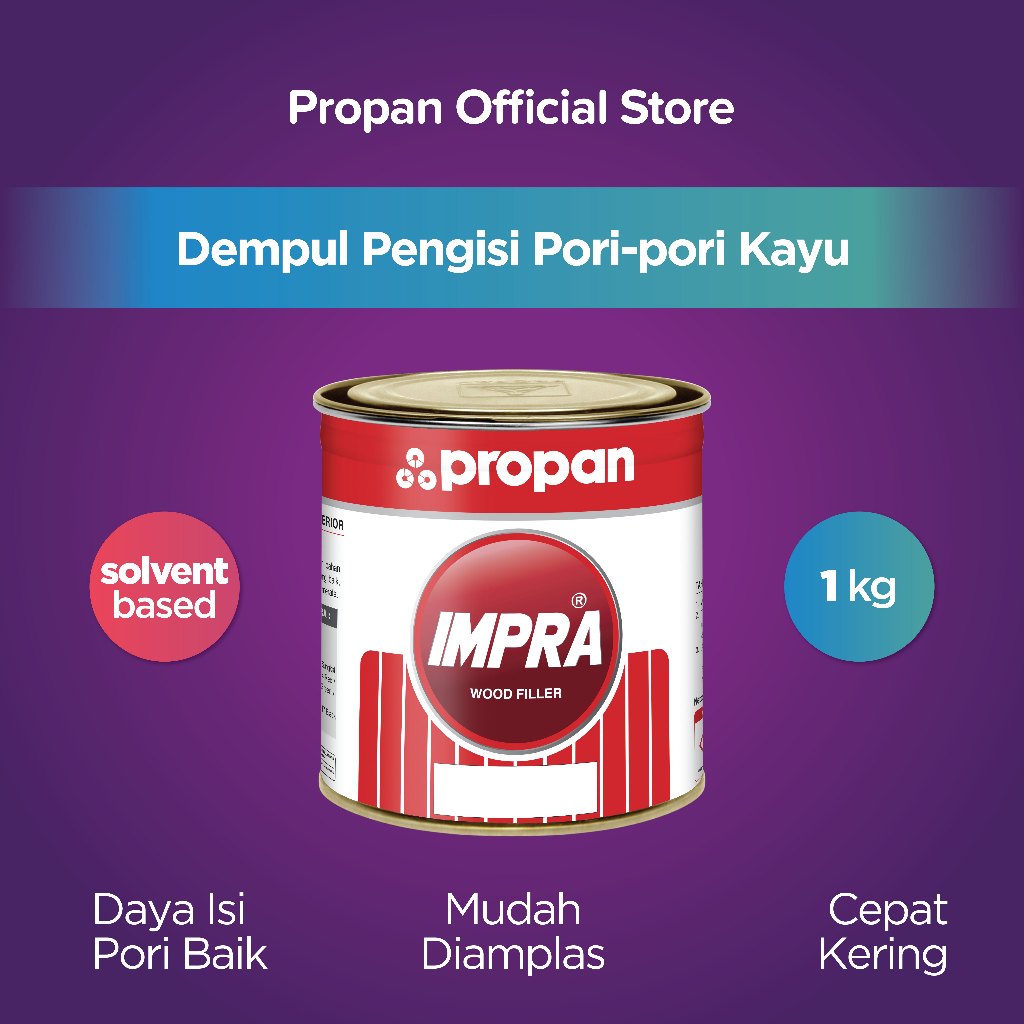 Jual Impra Wood Filler Dempul Kayu Interior 1kg | Shopee Indonesia