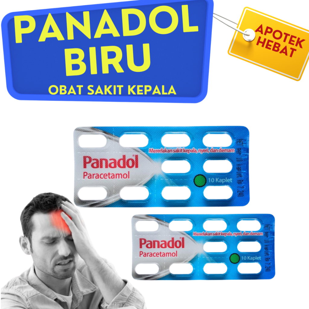 Jual Panadol Biru 500mg strip @ 10 kaplet Obat Demam Obat Pusing Obat ...