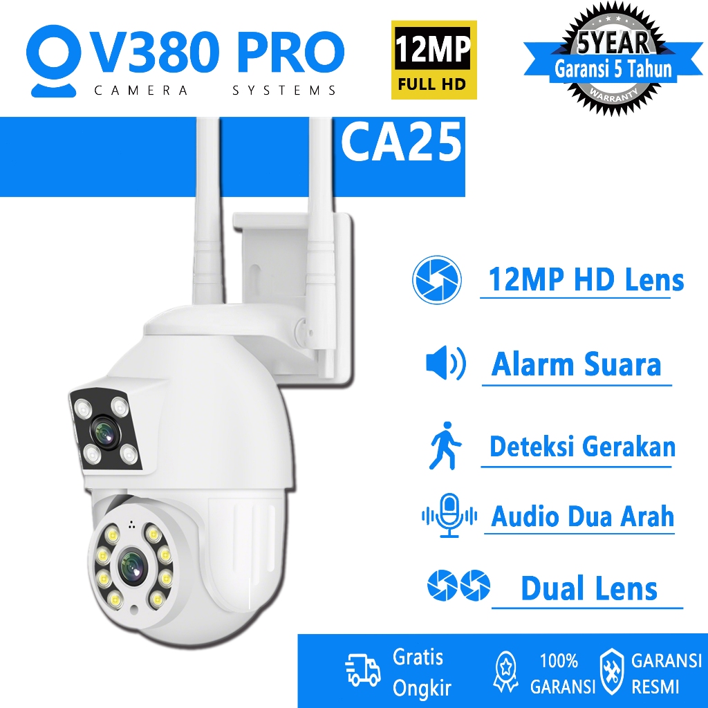 Jual V380 Pro Dual Lens CCTV Outdoor 4MP HD Smart Wifi Night Vision ...