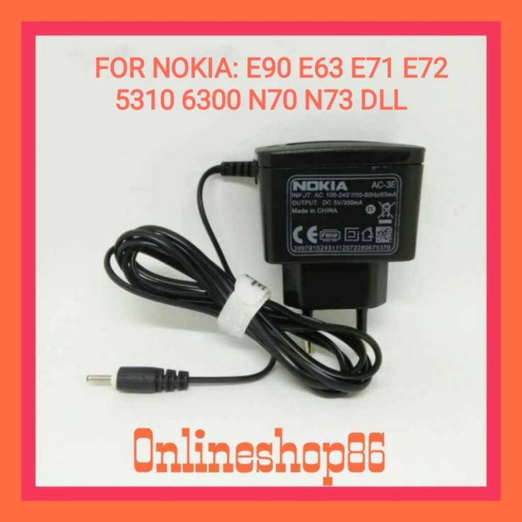 Jual Charger Ori Nokia E63/E71/E90/C3/N70/N73/N72/X2-00/X2-01/Nokia ...