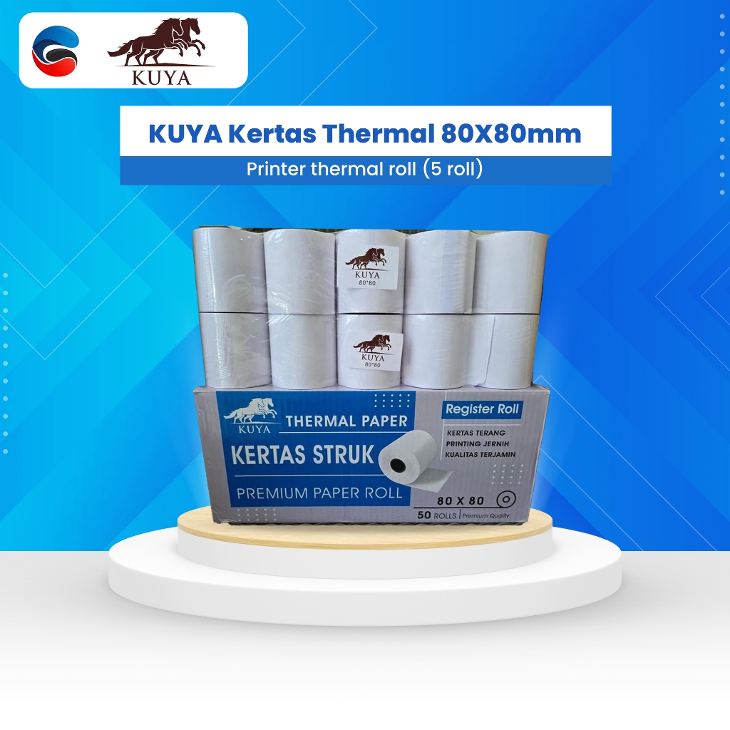 Jual KUYA Kertas Thermal 80x80 Printer thermal roll 80 X 80 mm 80x80mm ...