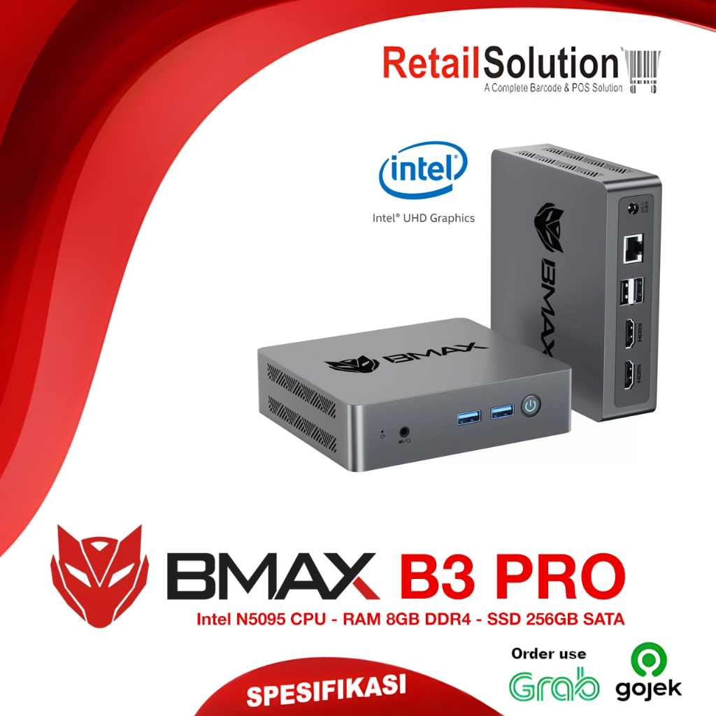Jual Mini PC Kit - BMAX MaxMini B3 PRO Intel N5095 8/256 GB SSD DDR4 ...
