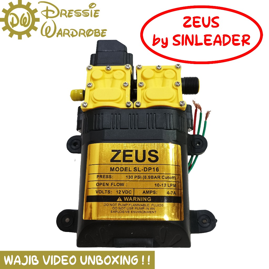 Jual Pompa DC Dinamo Double Dual Pump ZEUS by SINLEADER 12V 7A Colok ...
