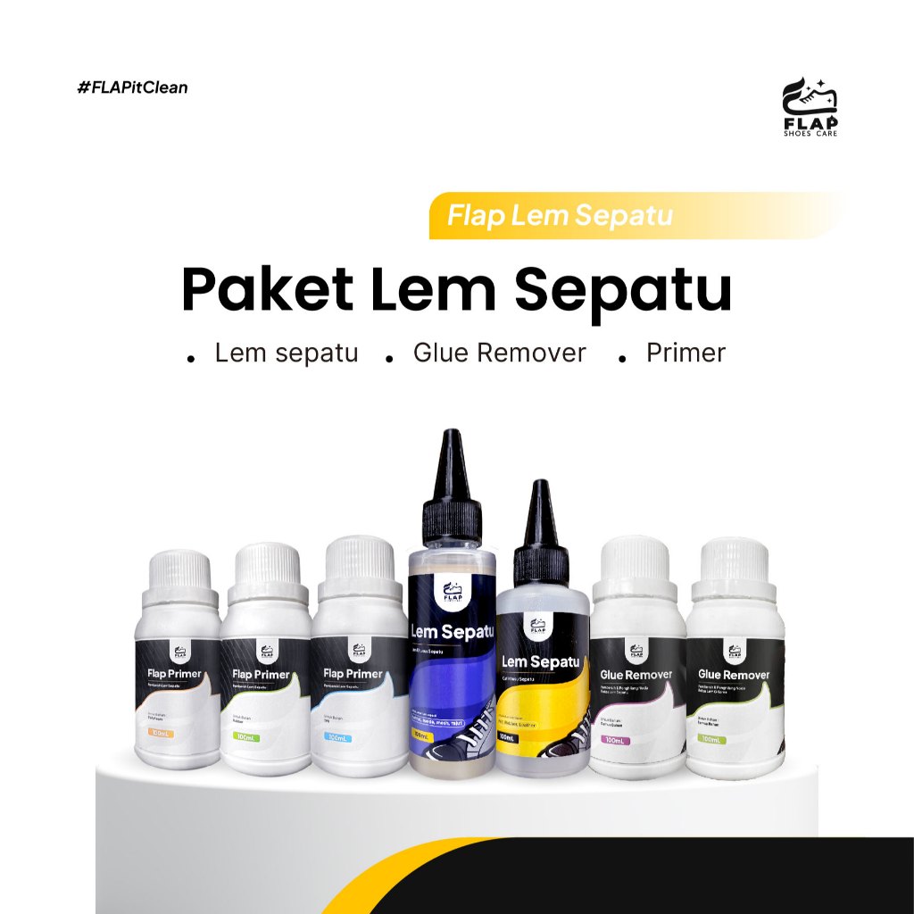 Jual Flap Shoes Care - Paket Lem Sepatu Super Kuat Original + Primer ...