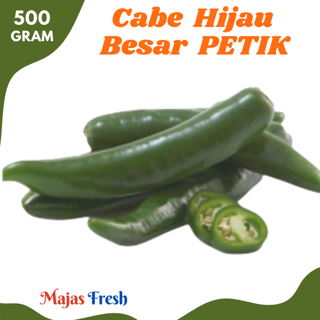Jual CABE HIJAU BESAR TW PETIK Segar - Cabai TW Ijo Besar tanpa Tangkai ...
