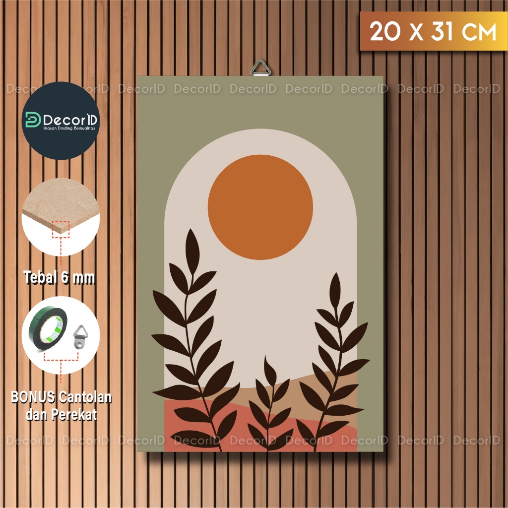 Jual Hiasan Dinding Poster Estetik Tanaman Tropikal Art Wall Decor Kayu ...