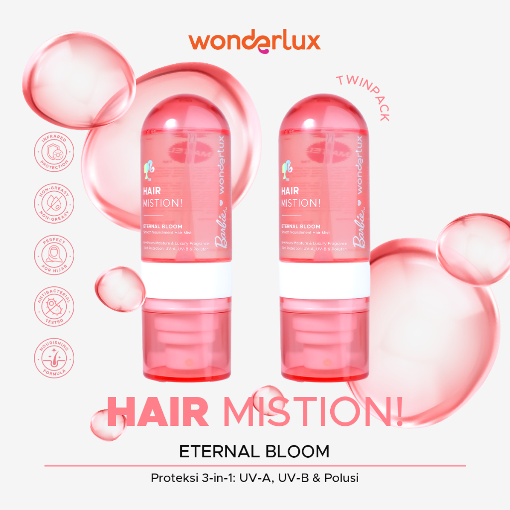 Jual [TWIN PACK] Wonderlux Eternal Bloom Hair Mistion! Hair Mist Wangi ...