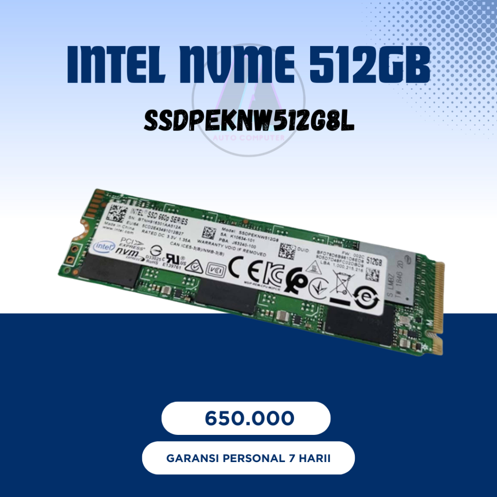 Jual SSD NVME 512 GB Intel Kesehatan 95% Normal FREE FAN ARGB | Shopee ...