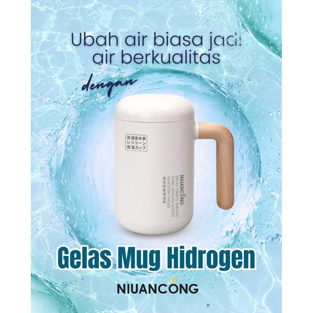Jual JIMON Gelas Mug Termos Hydrogen Water Air Kesehatan Sel Tubuh ...
