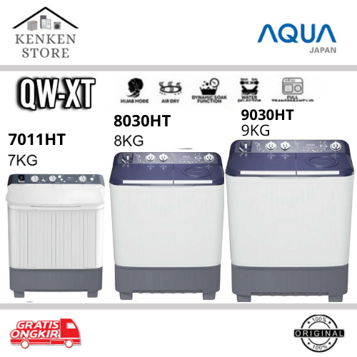 Jual MESIN CUCI AQUA 2 TABUNG 750XT/760XT 7KG | 850XT/860XT 8KG | 950XT ...