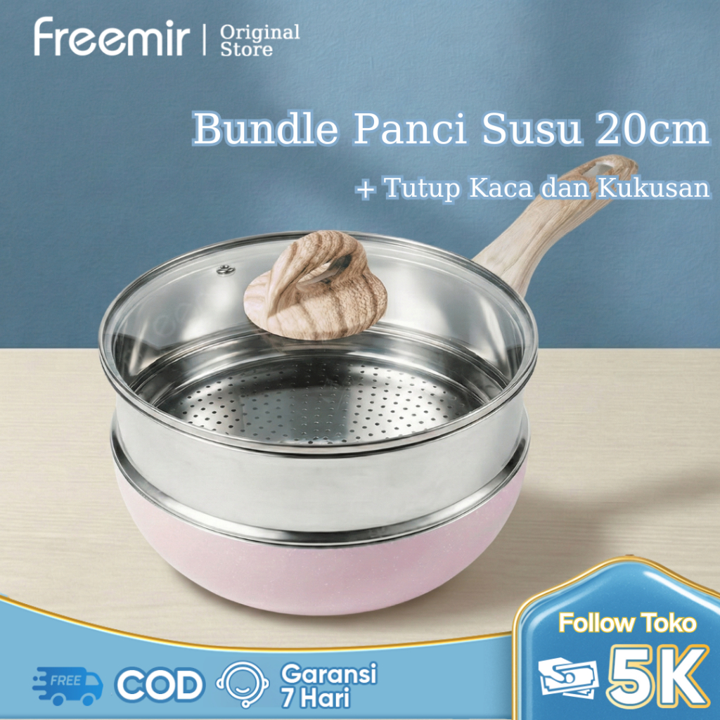 Jual [HOT] freemir original Granite Wokpan 20 Cm Milk Pot Anti Lengket ...