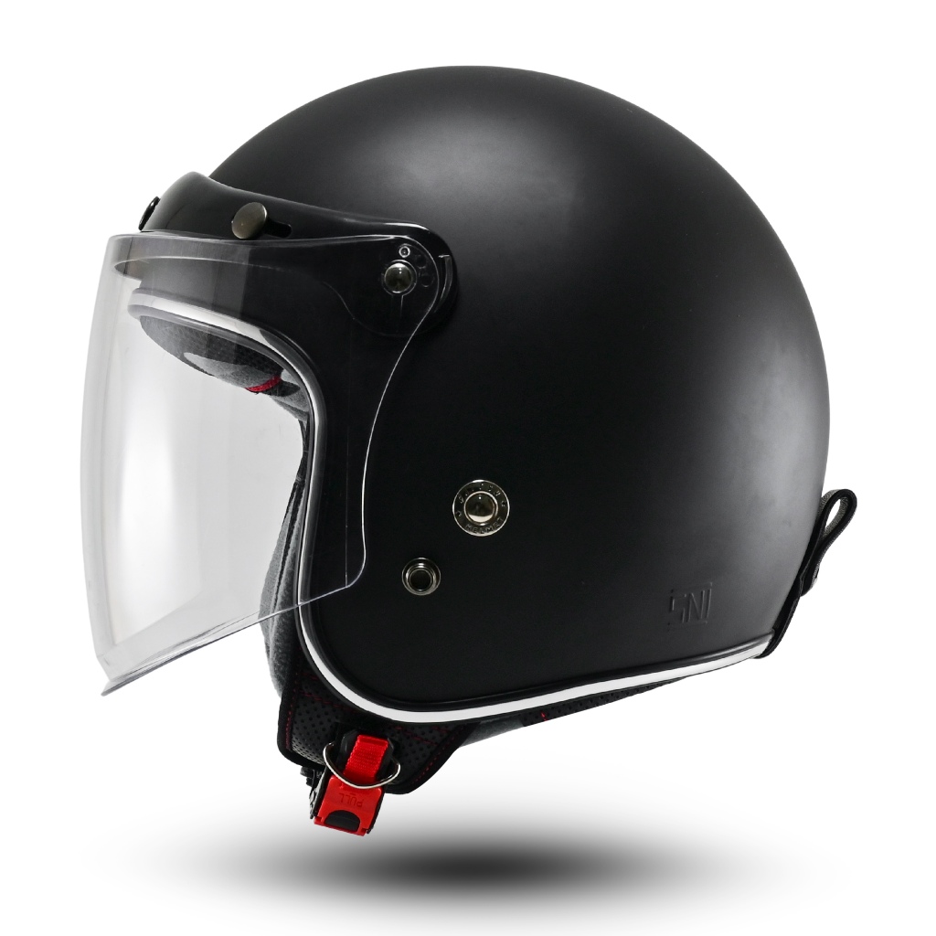 Jual Jitsu Helm Retro Bogo Premium List Chrome JR2 Black Gloss SNI Kaca ...