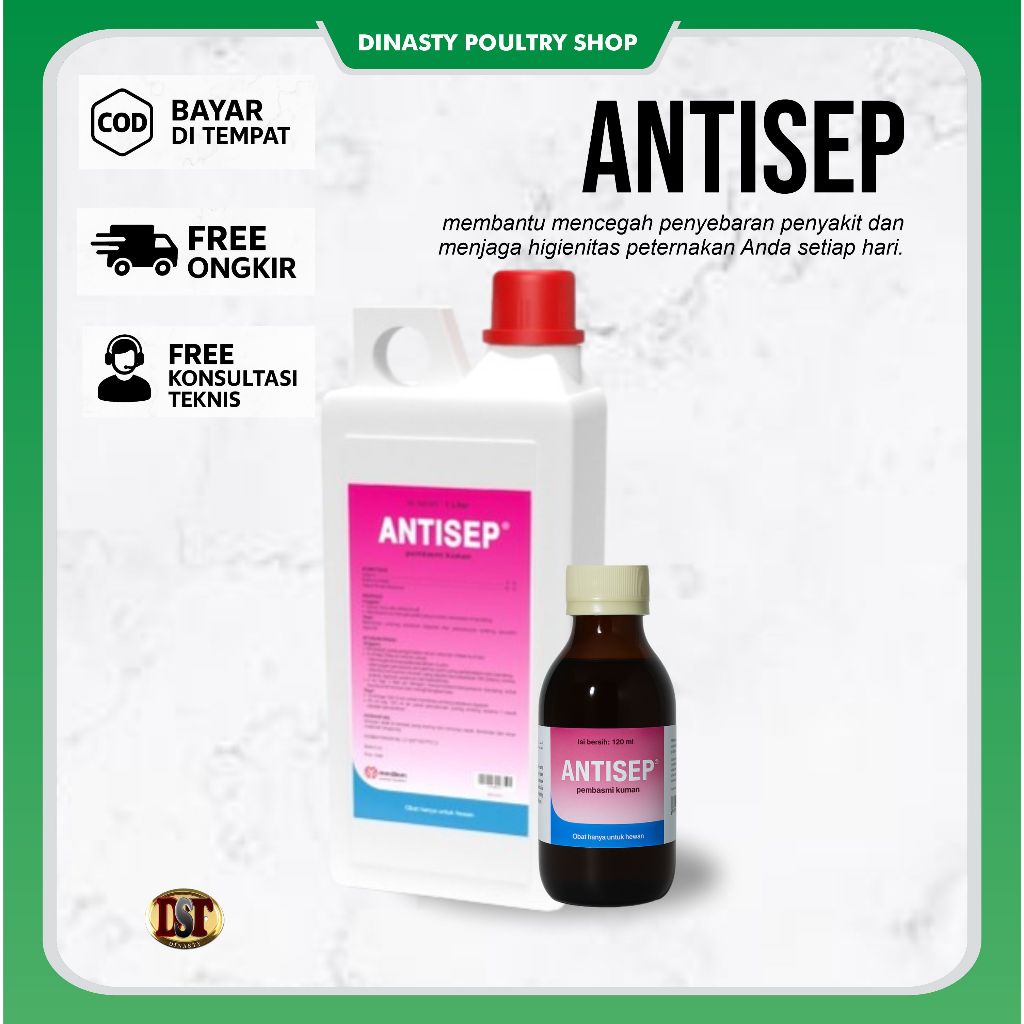 Jual ANTISEP Medion Antiseptik Unggas Pembasmi Kuman Kandang Ayam 120 ...