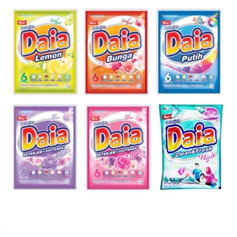 Jual DETERGENT DAIA POWDER 46G RENCENG ISI 6 SACHET | Shopee Indonesia