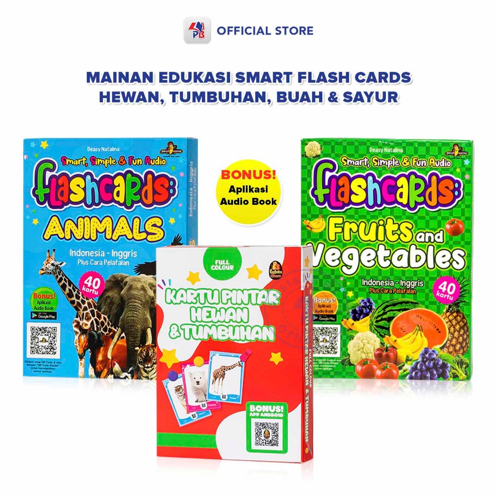 Jual Flash Card Edukasi Anak Flashcard Kartu Pintar Hewan Tumbuhan ...