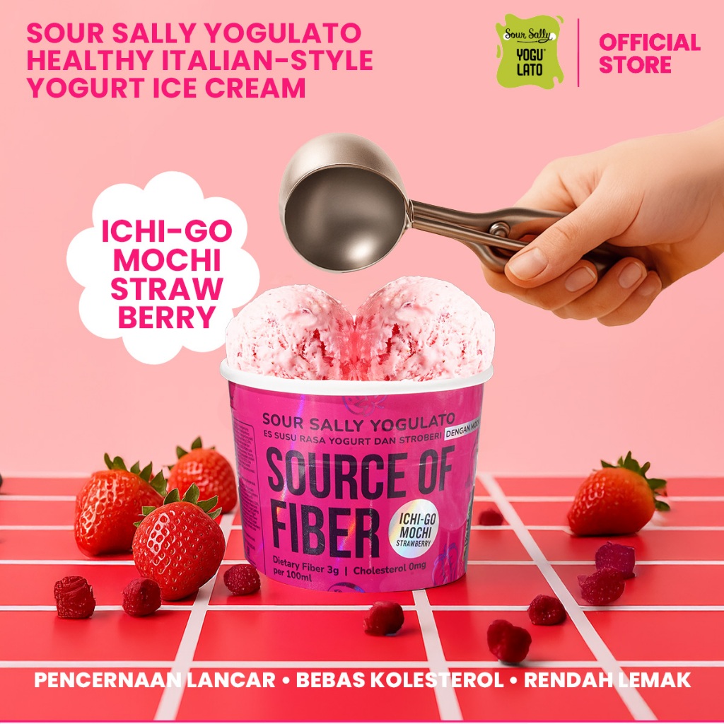 Jual Sour Sally Yogulato Ichi Go Mochi Strawberry 100ml | Yogurt Es ...