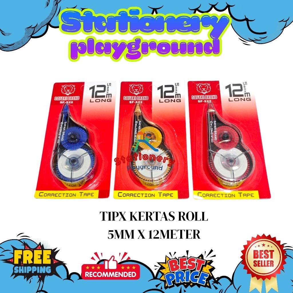 Jual TipX Kertas Roll / TipeX Roll Kertas Safari | Shopee Indonesia