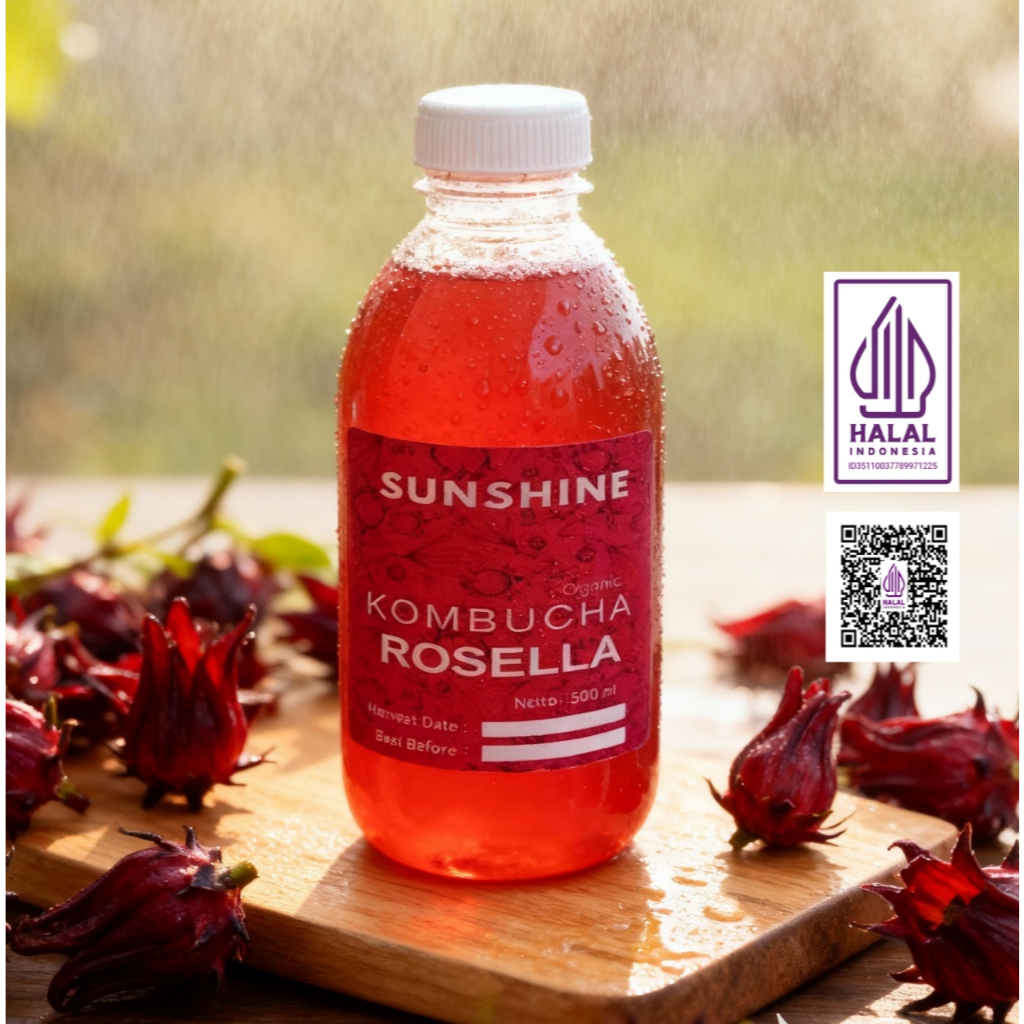 Jual Kombucha Halal Rosella 500 ml Teh Fermentasi by Sunshine Kombucha ...