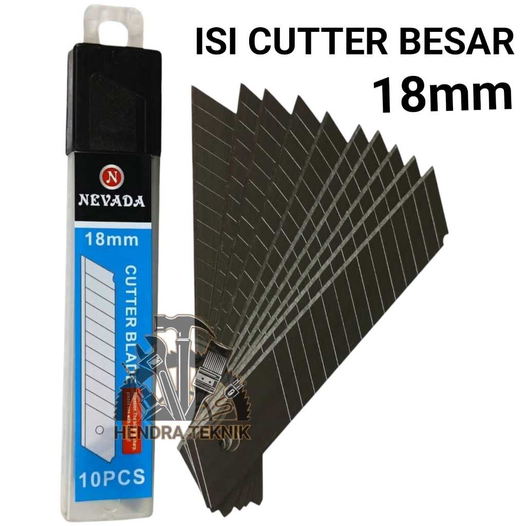 Jual ISI 10 PCS ISI CUTTER BESAR 18mm REFILL PISAU KATER BAJA LEBAR ...