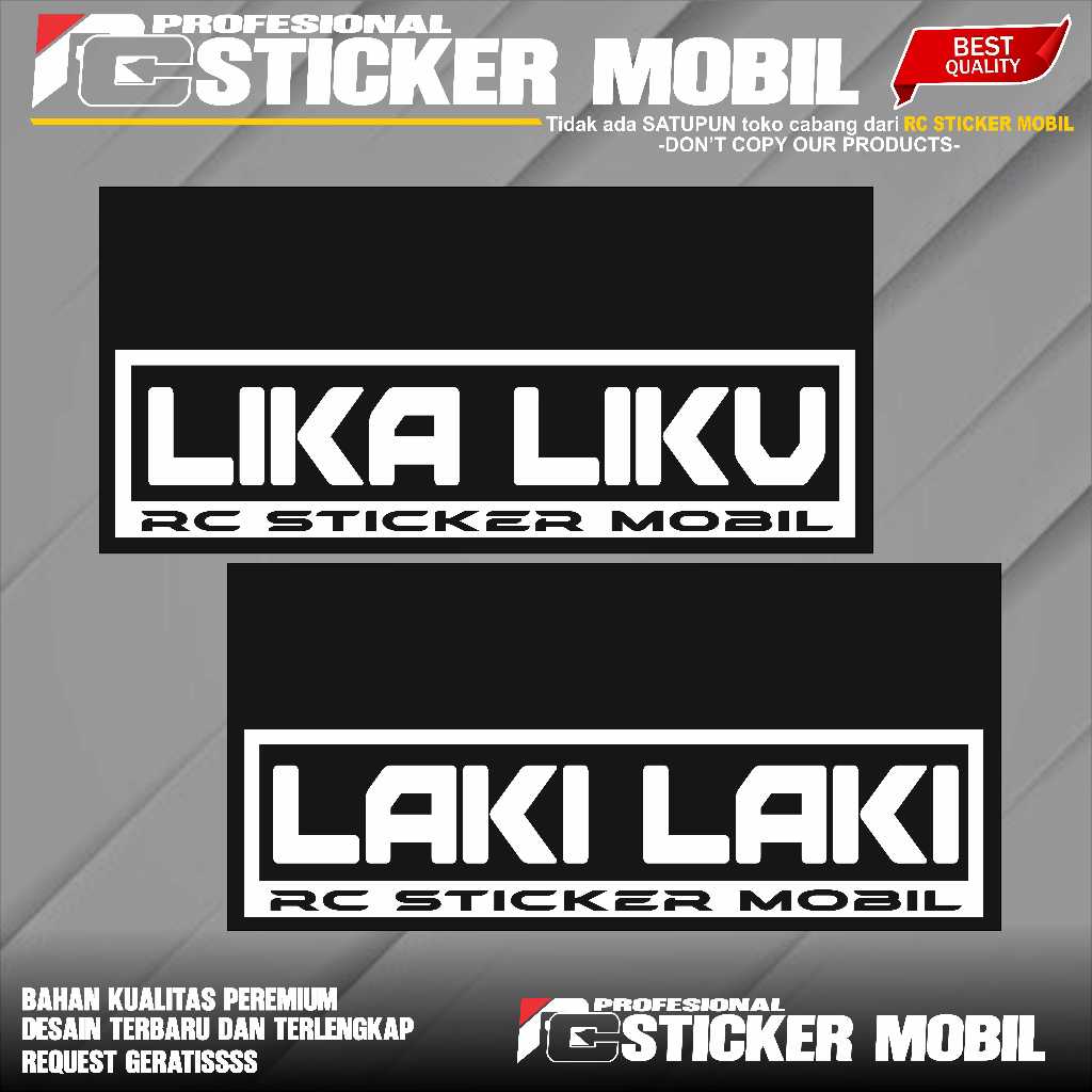 Jual stiker kepet lumpur truk lika liku laki laki cutting stiker kepet ...