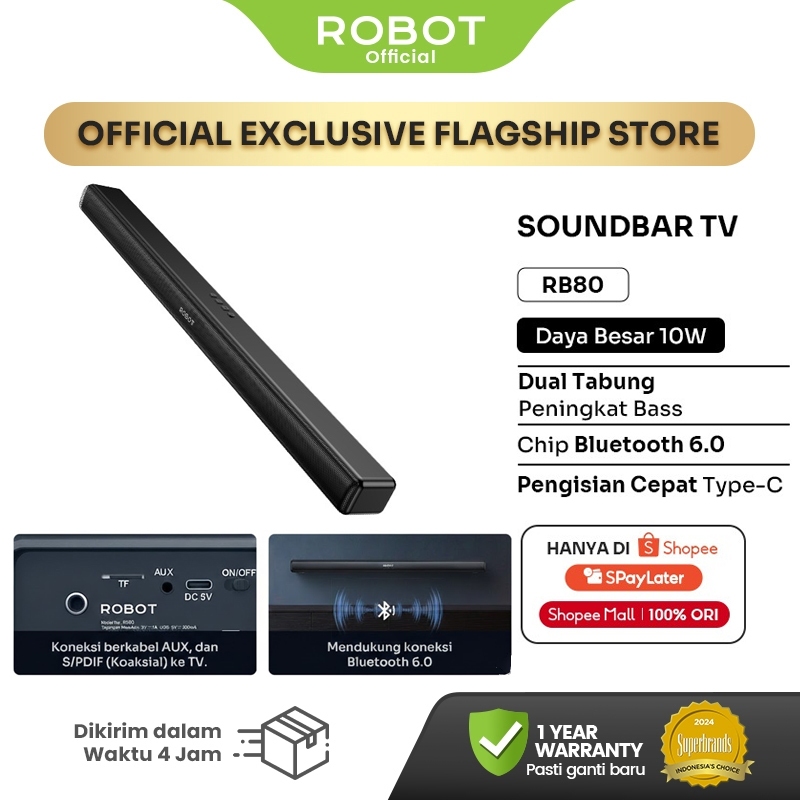 Jual ROBOT Speaker Soundbar Home Theater Speaker TV Bluetooth 6.0 Dual ...
