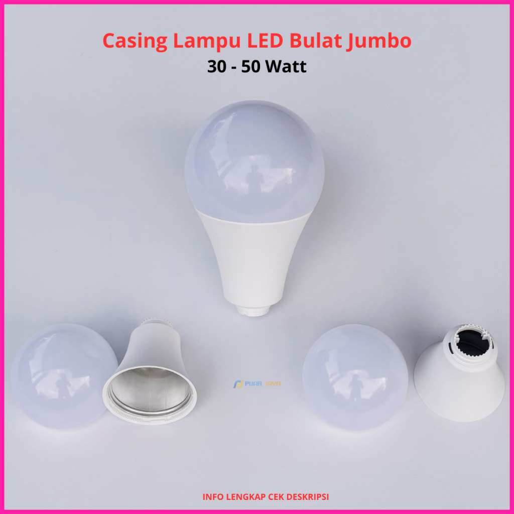 Jual Casing Lampu LED Bulat Jumbo 30 40 50 Watt Dilengkapi Aluminium ...