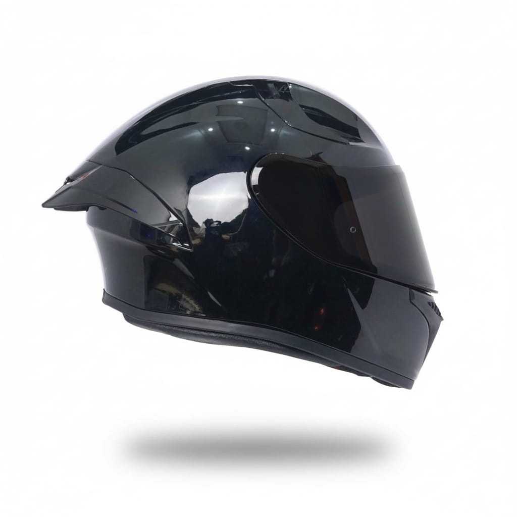 Jual Helm Full Face MLA Crypton Hitam Doff kc hitam || Helm Full Face ...