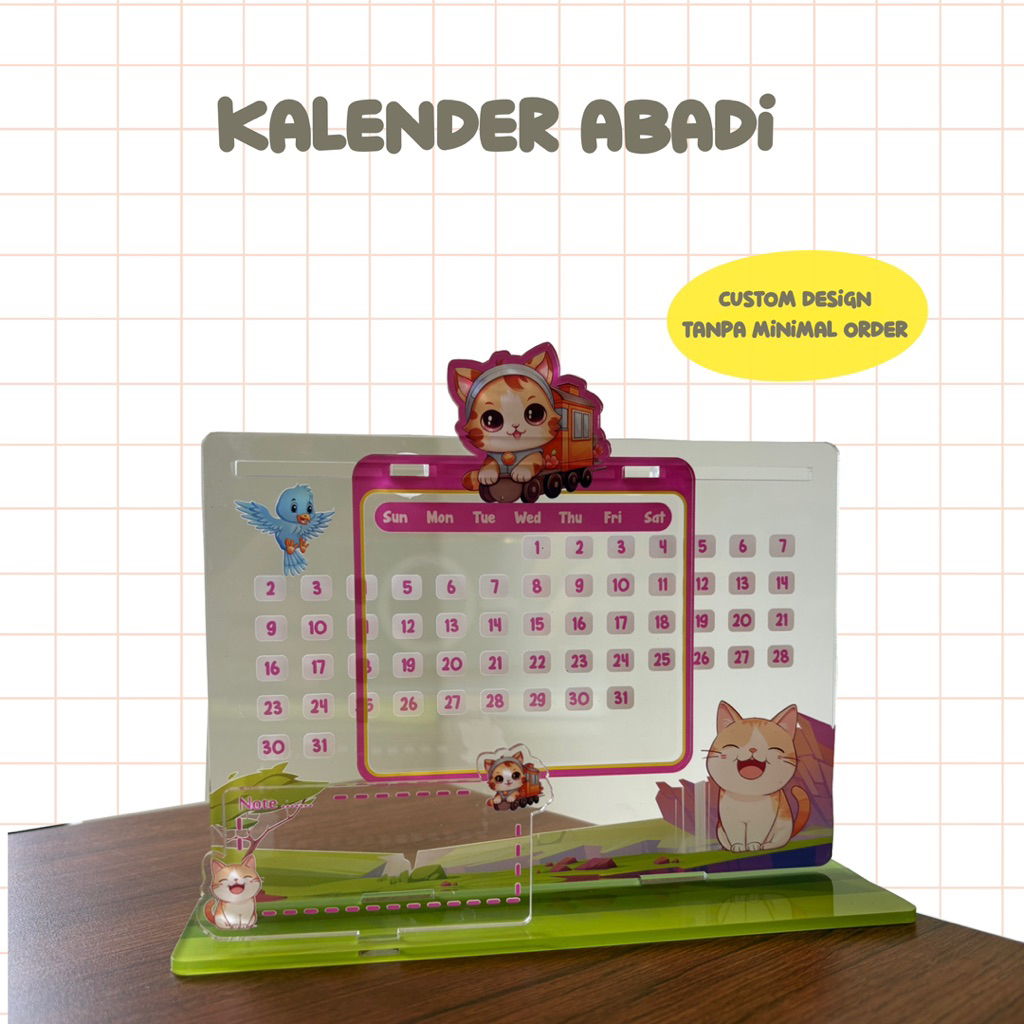 Jual kalender abadi CUSTOM / eternal calender / kalender akrilik ...