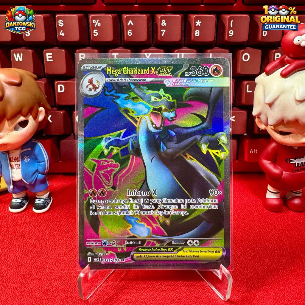 Jual Mega Charizard X Ex SR 121/103 MA2 Pokemon Kobaran Biru Kartu ...