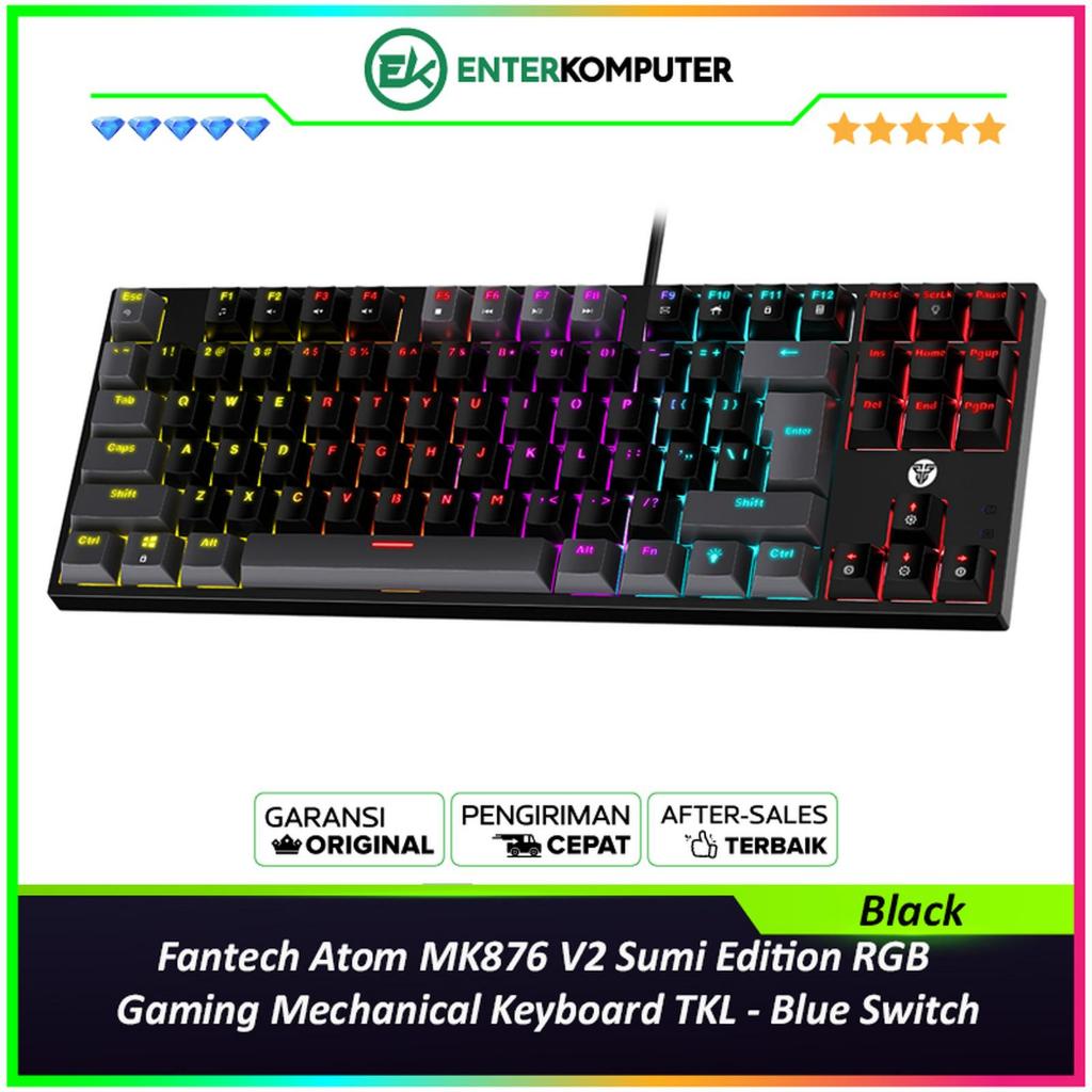 Jual Fantech Atom MK876 V2 Sumi Edition RGB Gaming Mechanical Keyboard ...