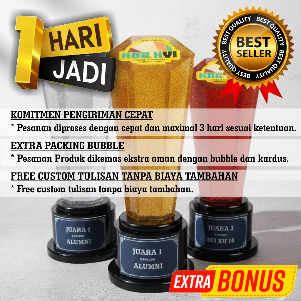 Jual VANDEL TROPHY PILAR RESIN FIBER BENING 30CM | Shopee Indonesia
