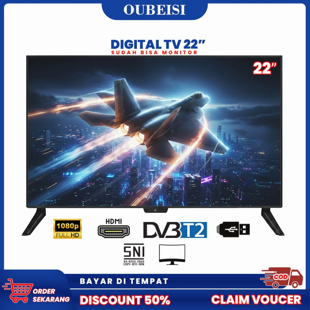 Jual OUBEISI TV TV LED 19/21/22/24/25/27 inch TV Digital Televisi Murah ...