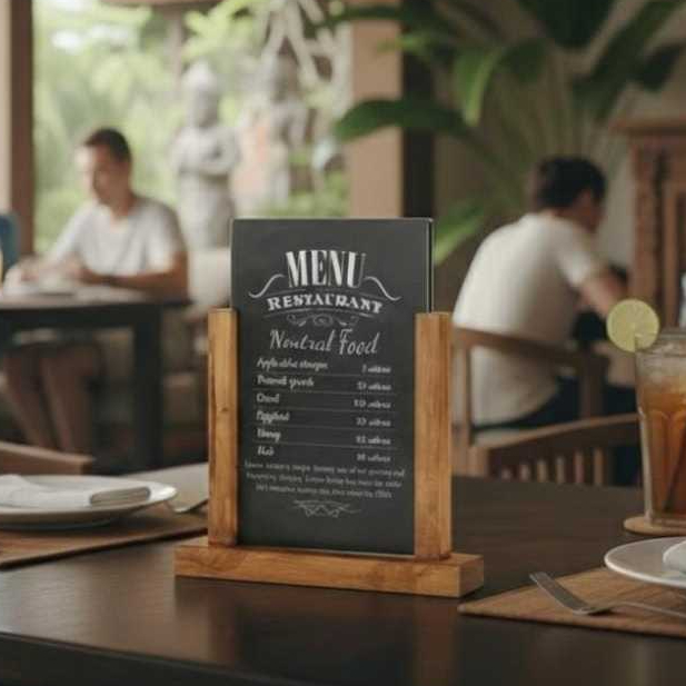 Jual Stand Menu Cafe Resto Kayu Jati Belanda / Menu Holder / Stand ...