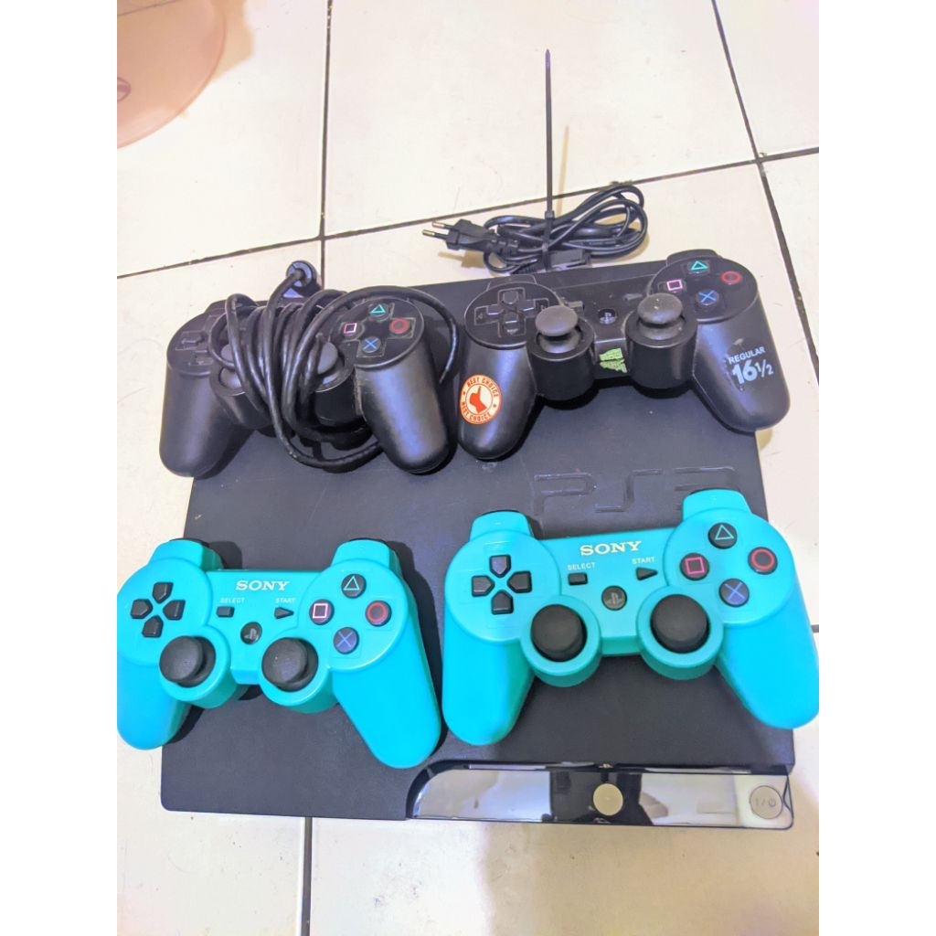 Jual PS3 SLIM HDD 129GB FULL GAME 4 STICK WIRELESS | Shopee Indonesia