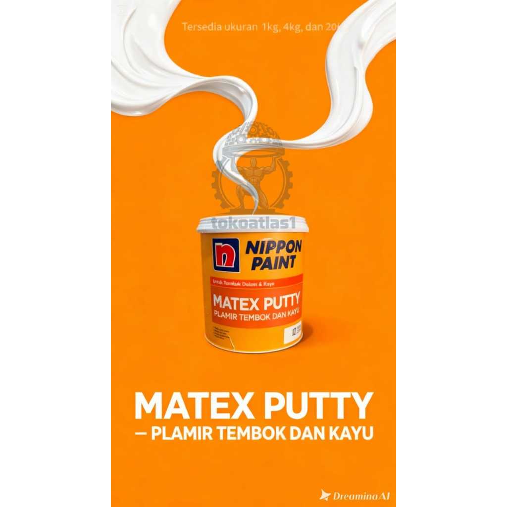 Jual Nippon paint matex wall filler Putty 4kg, plamir tembok galon 4kg ...