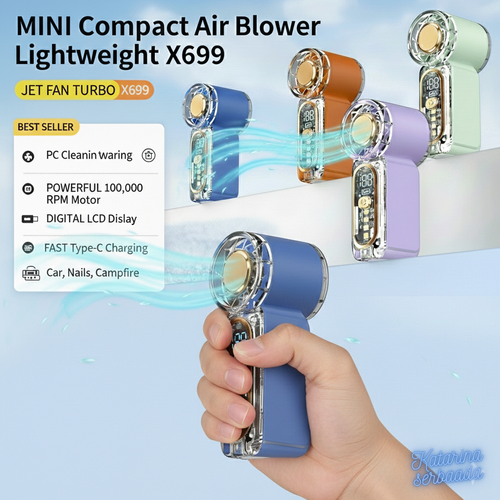 Jual Katarina- Kipas Angin Mini Genggam Portable AC 199Gear Desain Unik ...