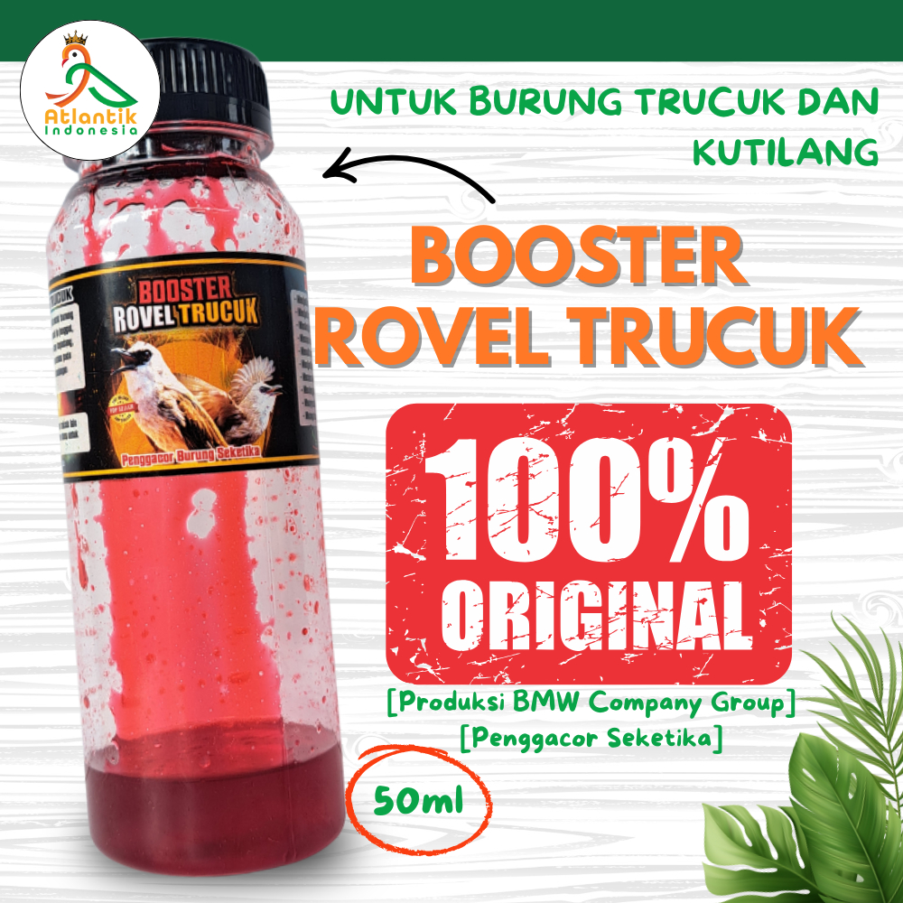 Jual BOOSTER ROVEL TRUCUK 50ml Vitamin Burung Penggacor Seketika Anti ...
