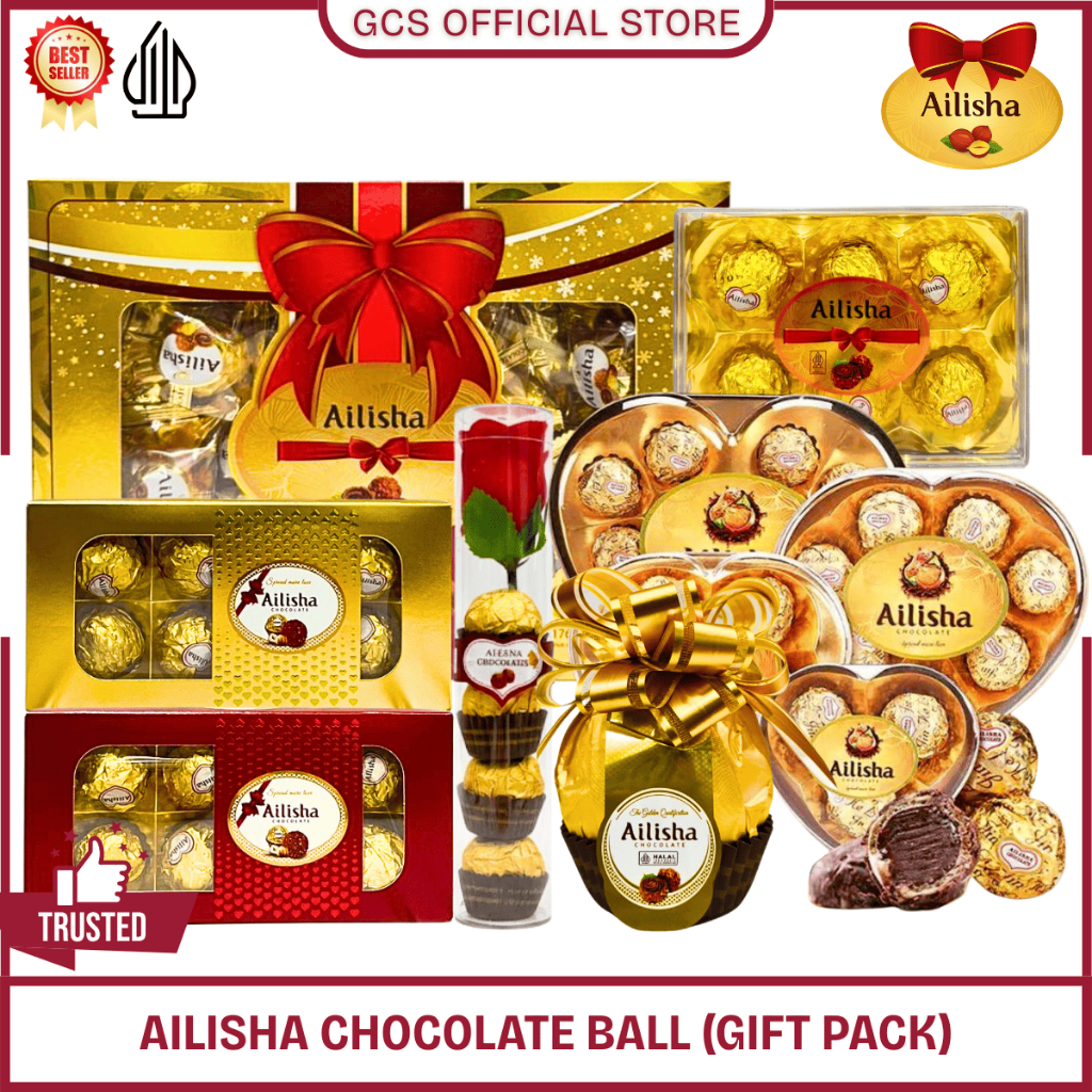 Jual Ailisha Golden Chocolate Gift Box Premium – Kado Cokelat Hadiah ...