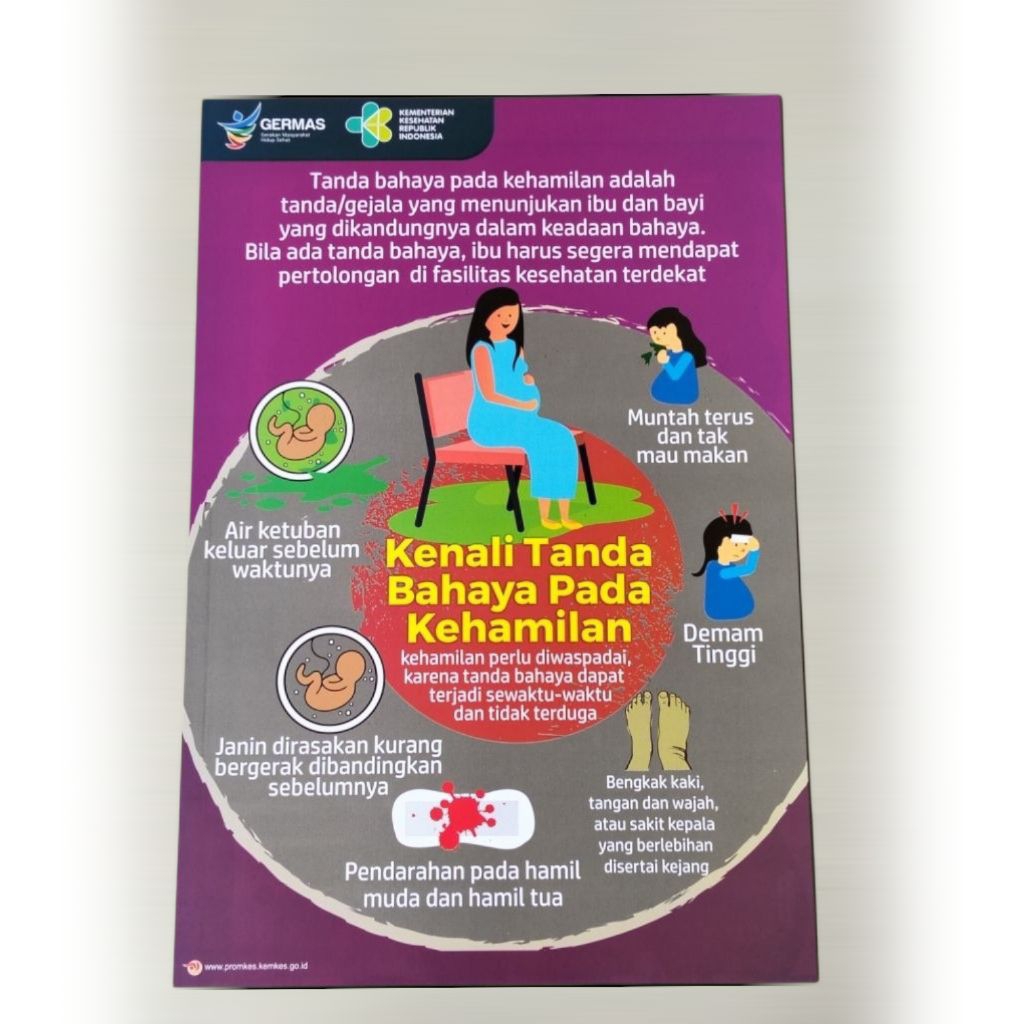 Jual Poster Edukasi Kebidanan – Kenali Tanda Bahaya pada Kehamilan ...