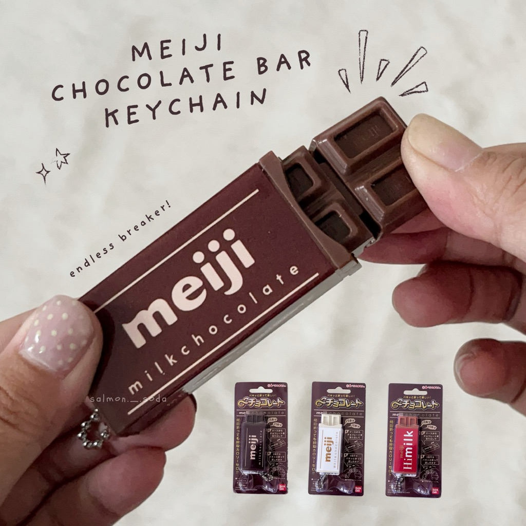 Jual meiji chocolate bar keychain • endless breaker asmr fidget toys ...