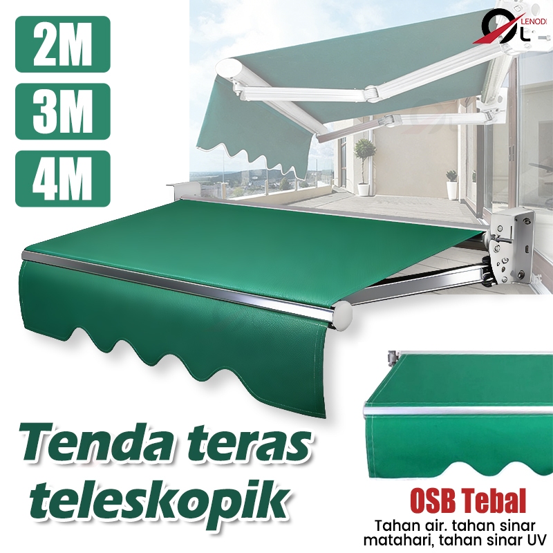 Jual Lenodi/Awning Gulung Kanopi /Atap 3 meter / Bahan tahan air / Anti ...