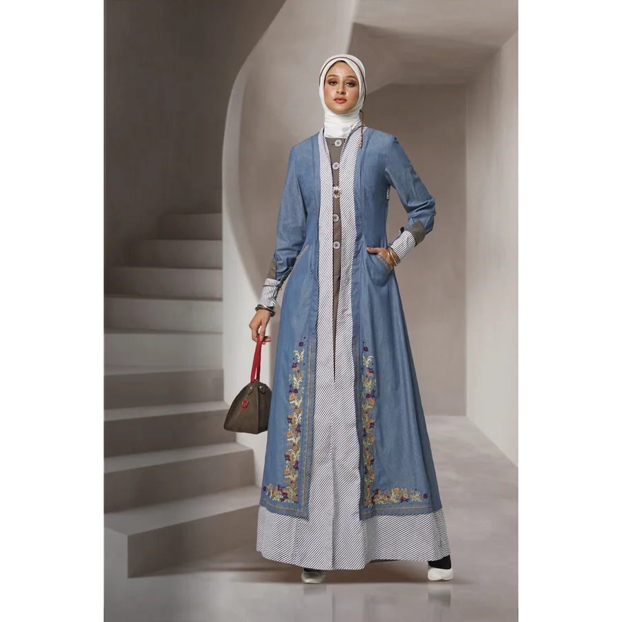 Jual TUNEECA Gamis Trendy Lebaran Miriam - T-0126005 | Shopee Indonesia