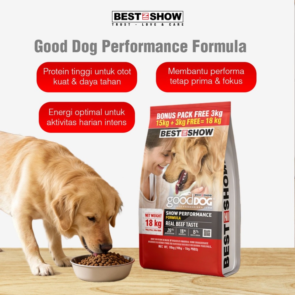 Jual PETTO - Best in show Good Dog Beef Performance 18kg - Makanan ...