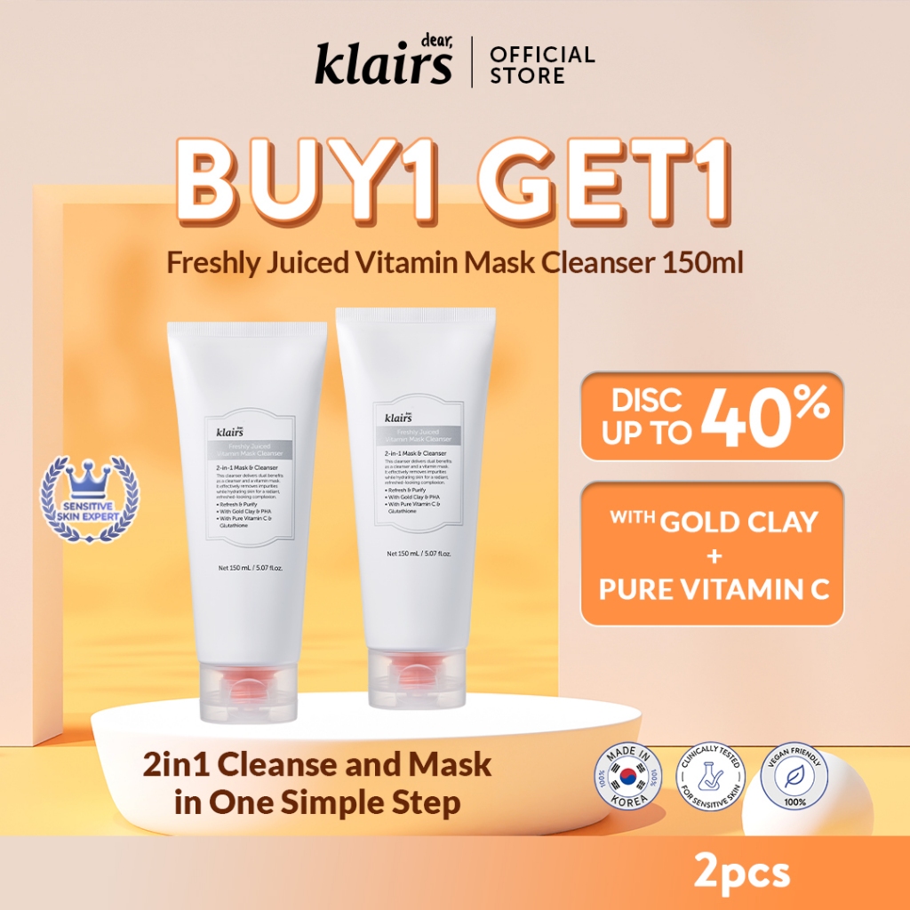 Jual [B1G1] Dear Klairs Freshly Juiced Vitamin Mask Cleanser 150ml ...